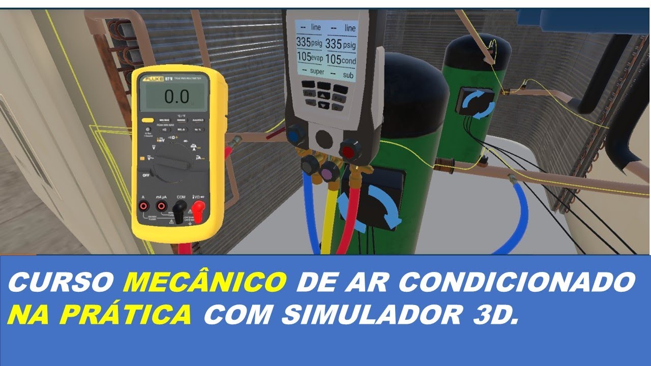 SIMULADOR 3D - HVAC - AULA PRÁTICA AO VIVO - JF Ar Condicionado
